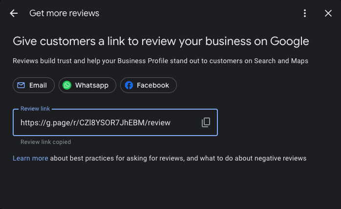 How to Create and Share A Google Review Link