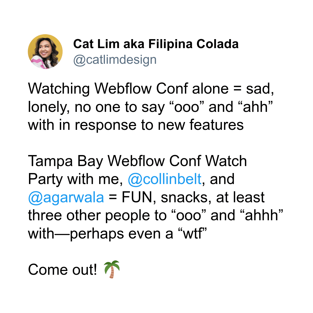 Tampa Webflow Conf Watch Party - State of Flow