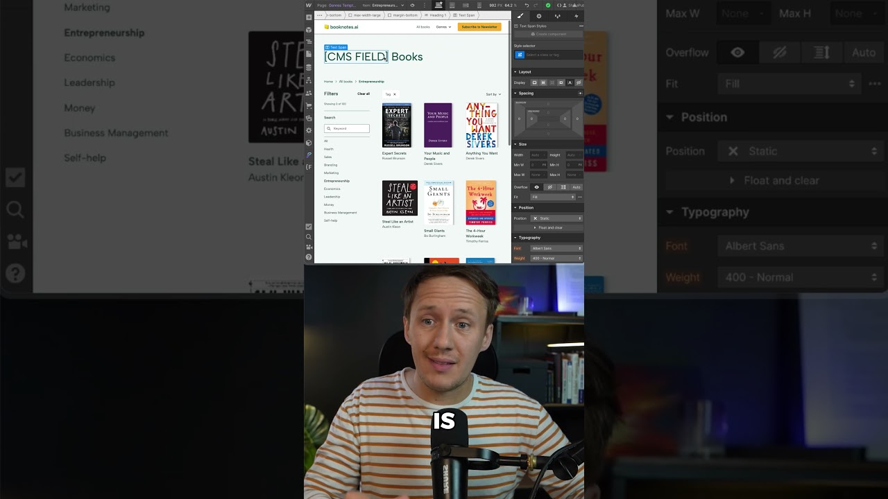 My favourite CMS Webflow Hack - Dynamic Span! 📝🧩 - State of Flow