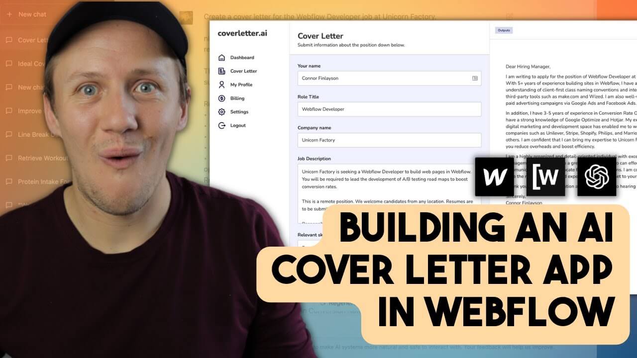 Building a Cover Letter Generation App with Wized, GPT-3, and Webflow ...