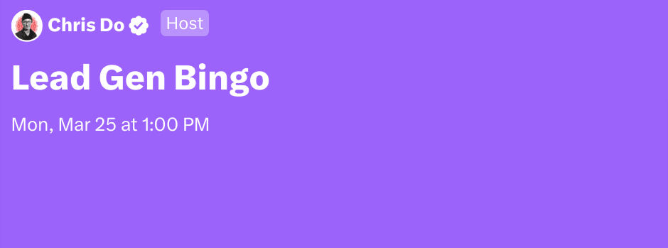 Lead Gen Bingo - State of Flow