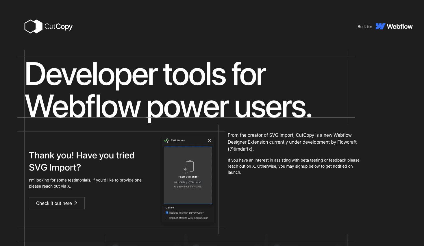 CutCopy - Pro tools for Webflow - State of Flow