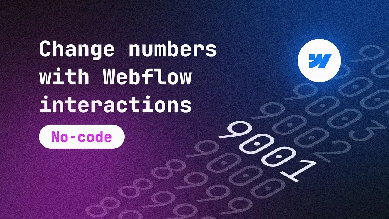 Dynamic number animations in Webflow using native interactions - State of Flow