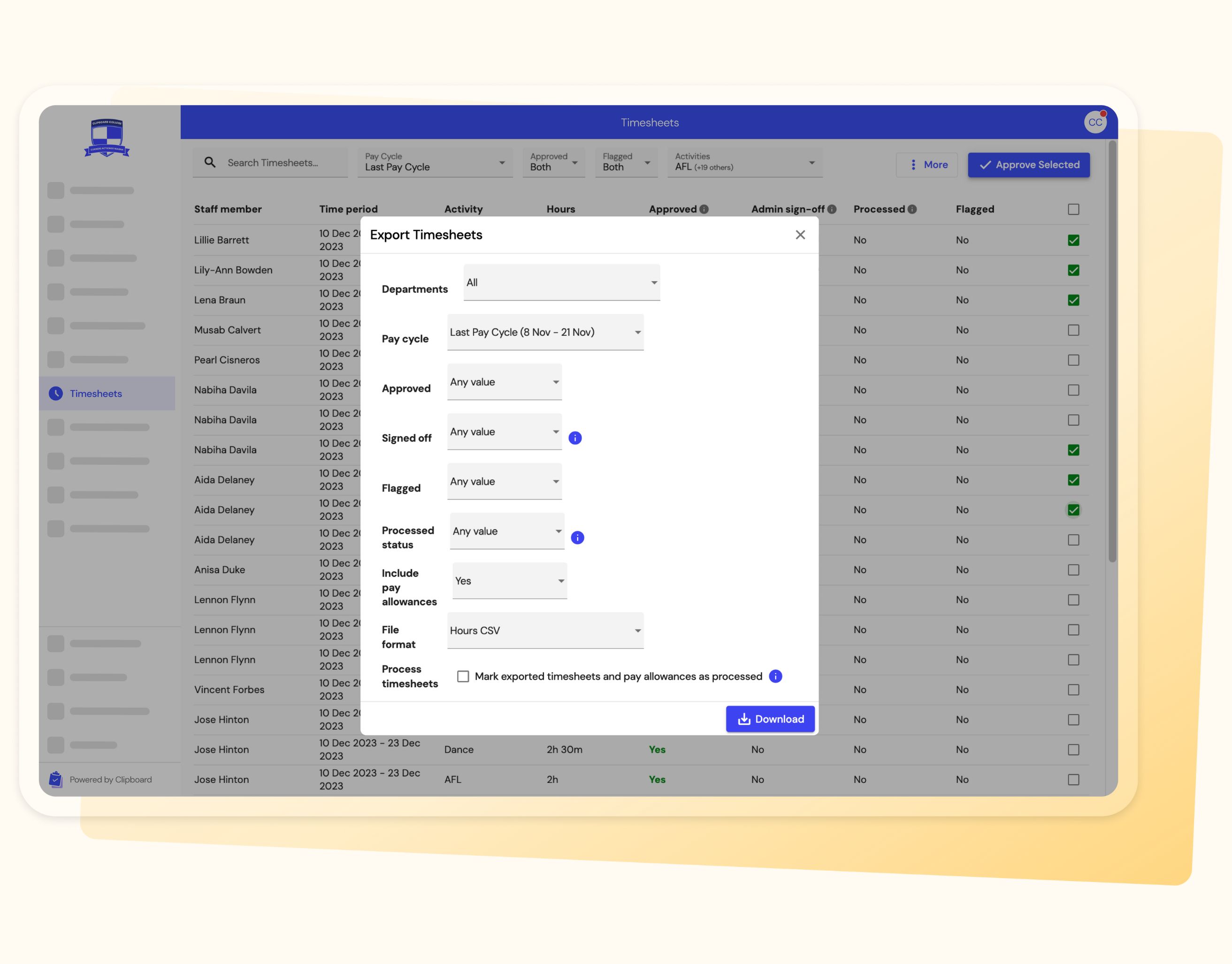 Timesheets | Clipboard