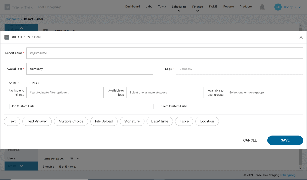 Exciting Updates to the Report Builder | Trak