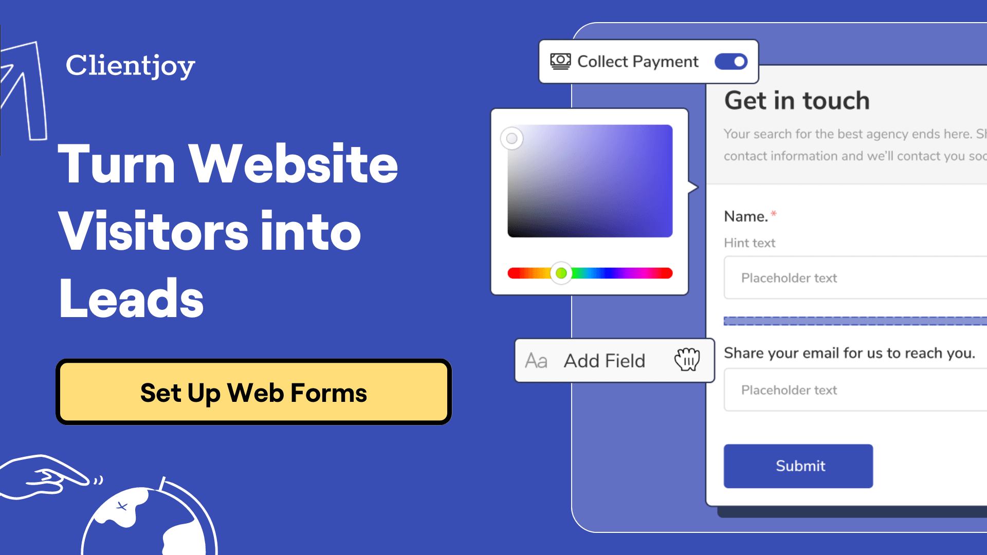 Convert website visitors into leads with web forms