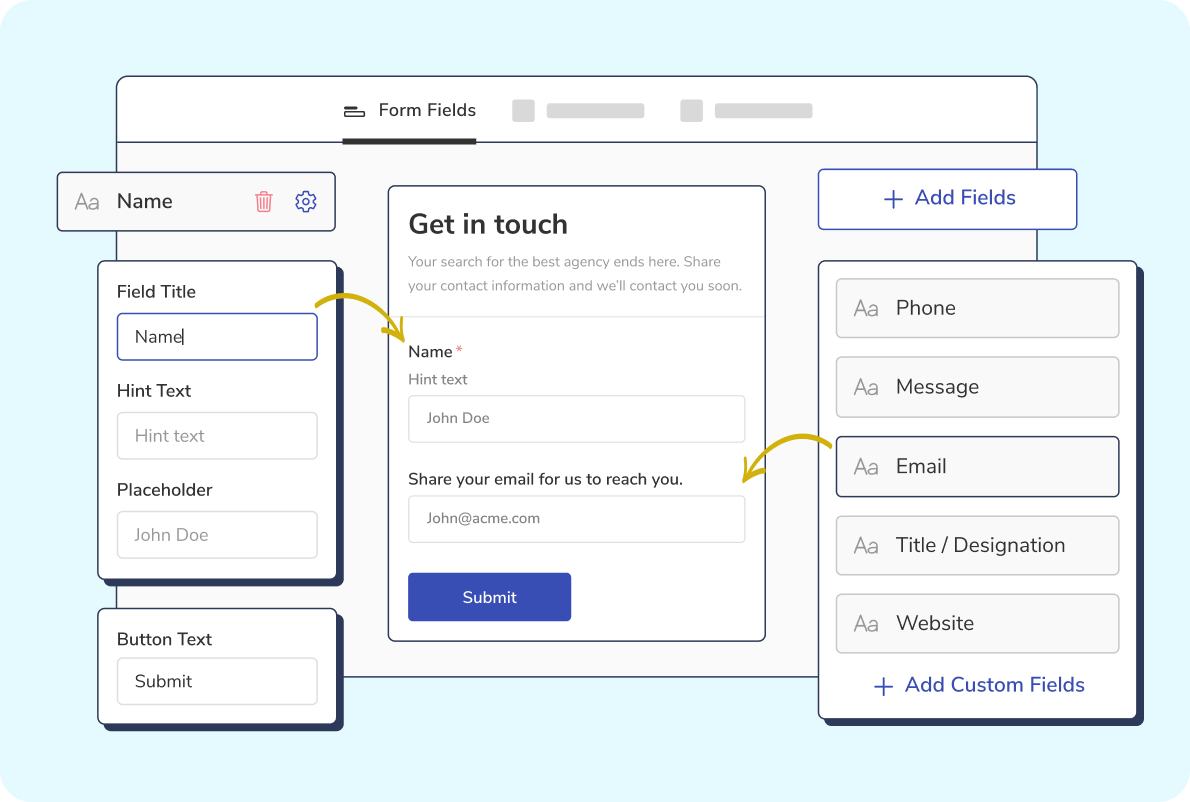 Convert website visitors into leads with web forms