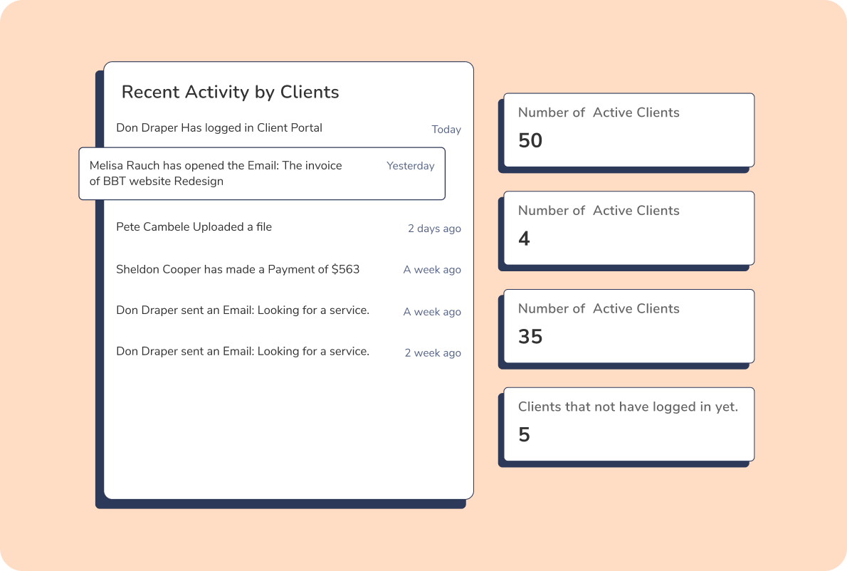 An easy-to-use CRM with client access For Your Agency
