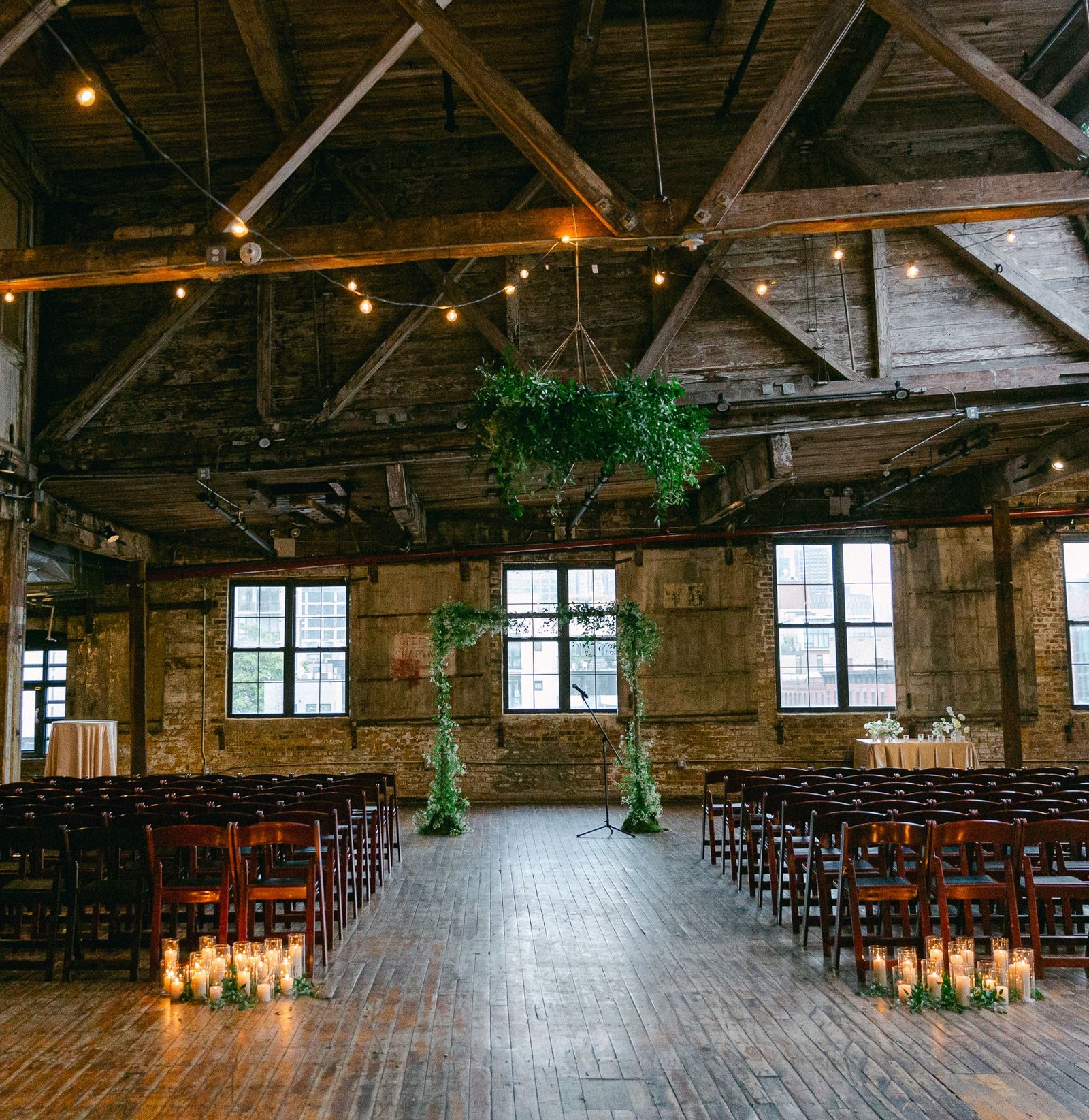 Romantic Greenpoint Loft Wedding Flowers