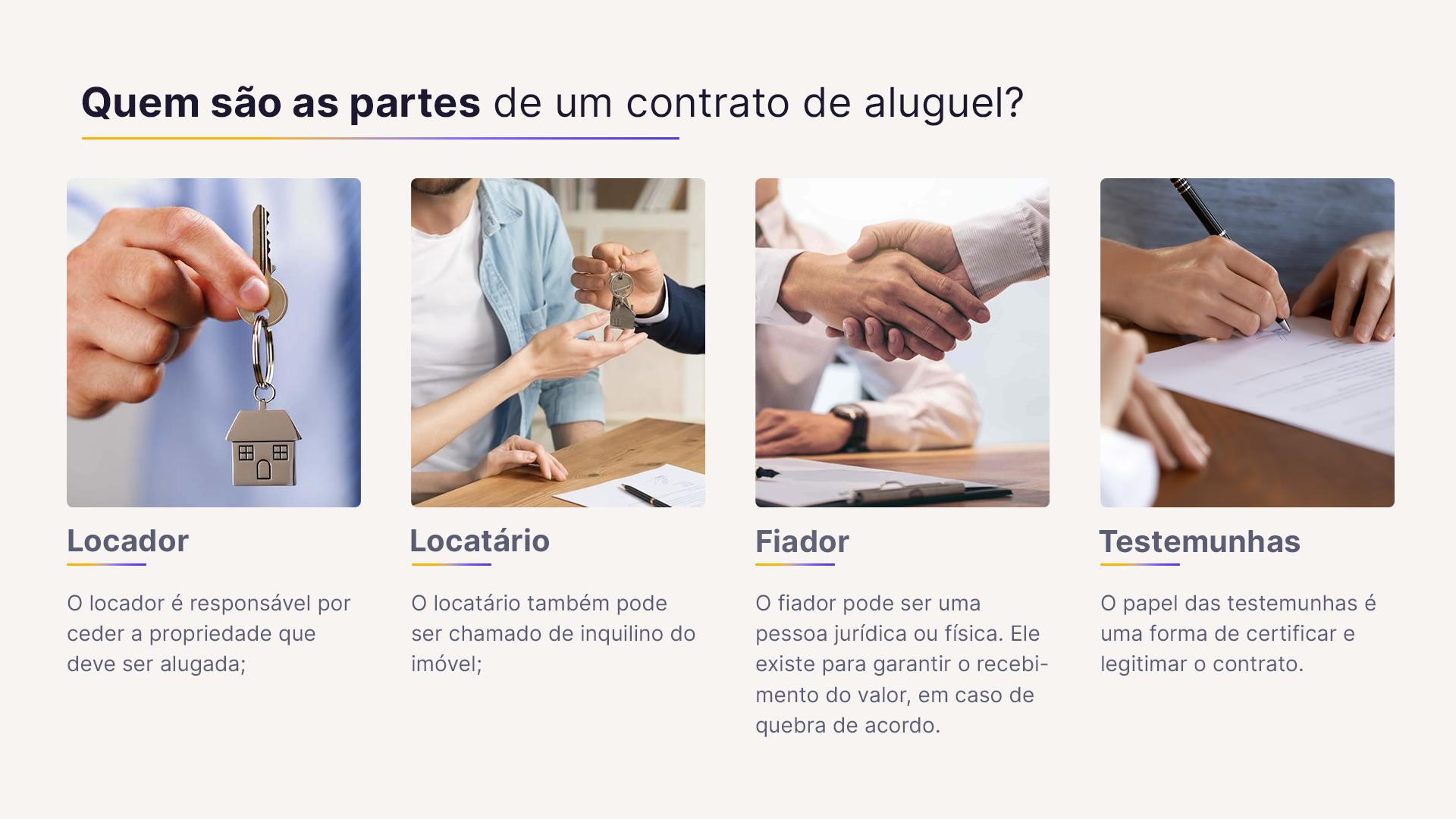 Quem é locador e locatário no contrato de locação?