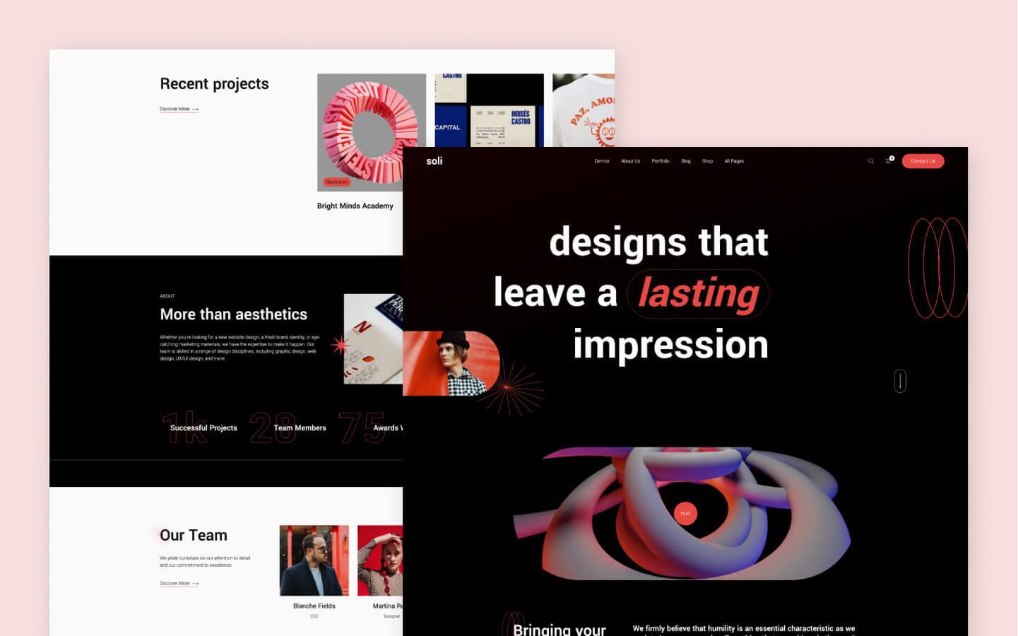 Soli - Portfolio Website Template | wCopilot