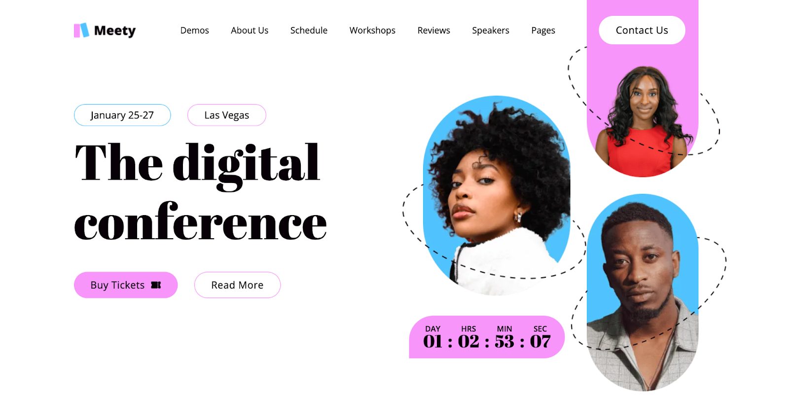 Meety - Conference Website Template | wCopilot