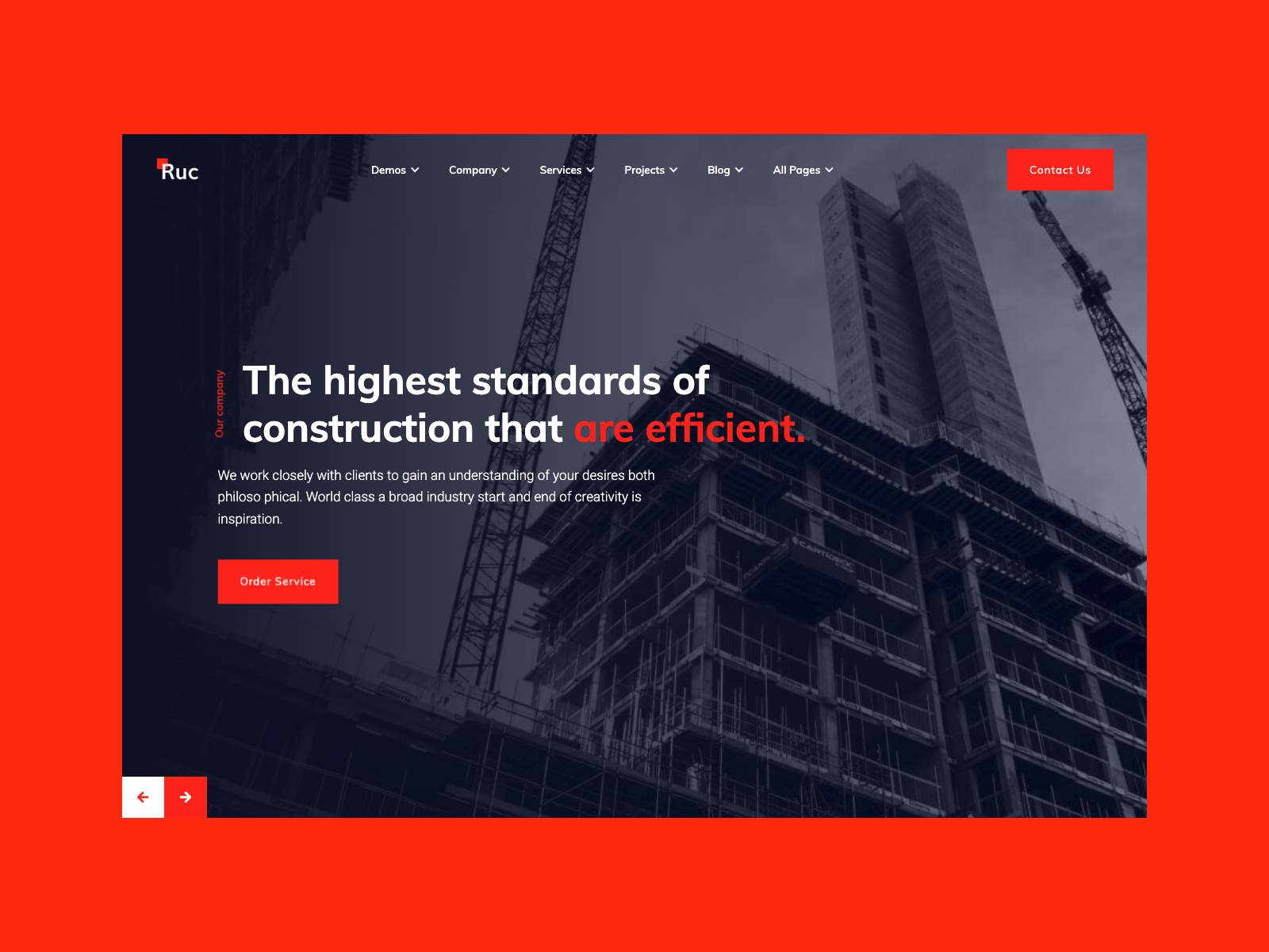 Ruc - Construction Website Template | wCopilot