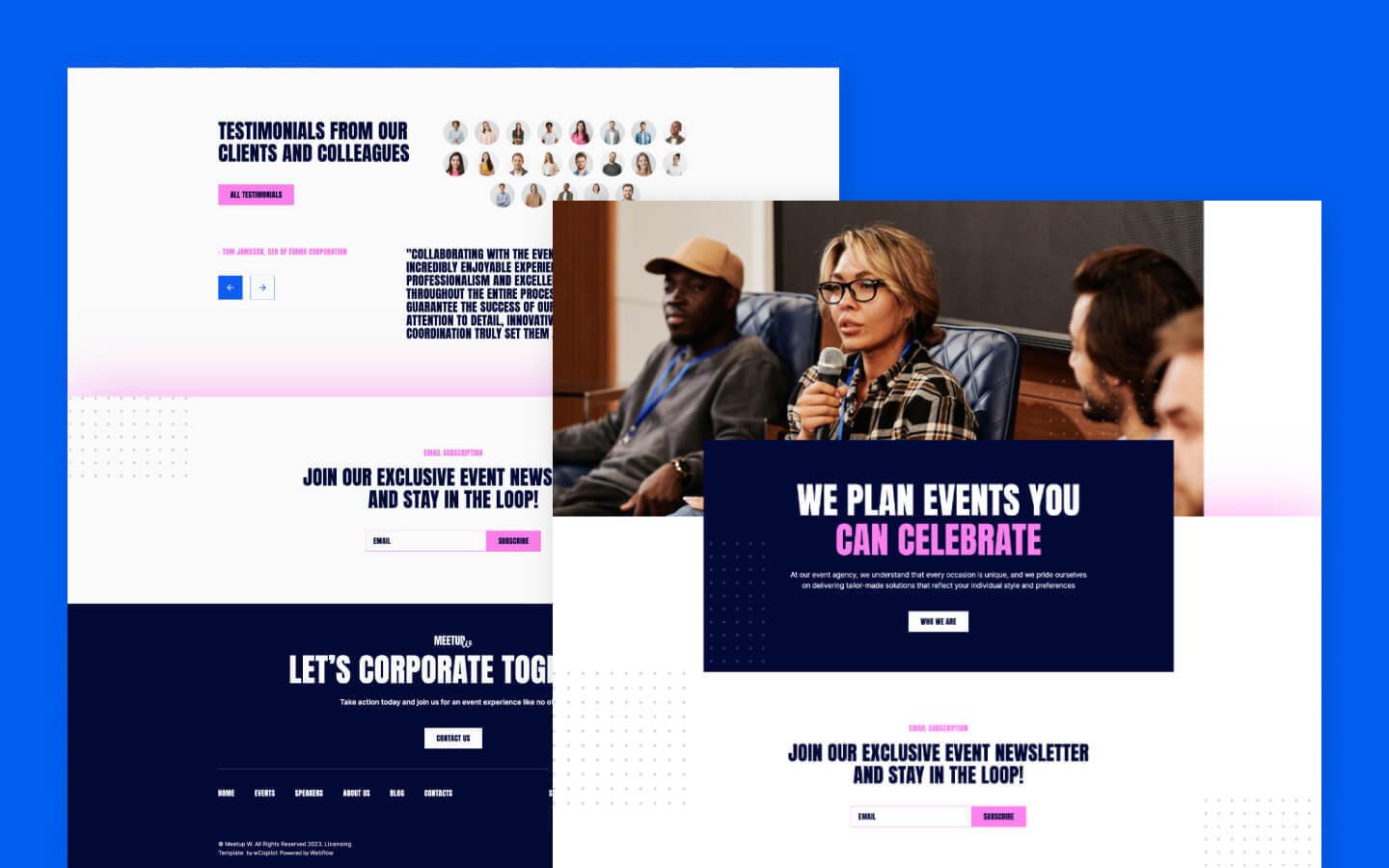 Meetup W - Event and Conference Website Template | wCopilot