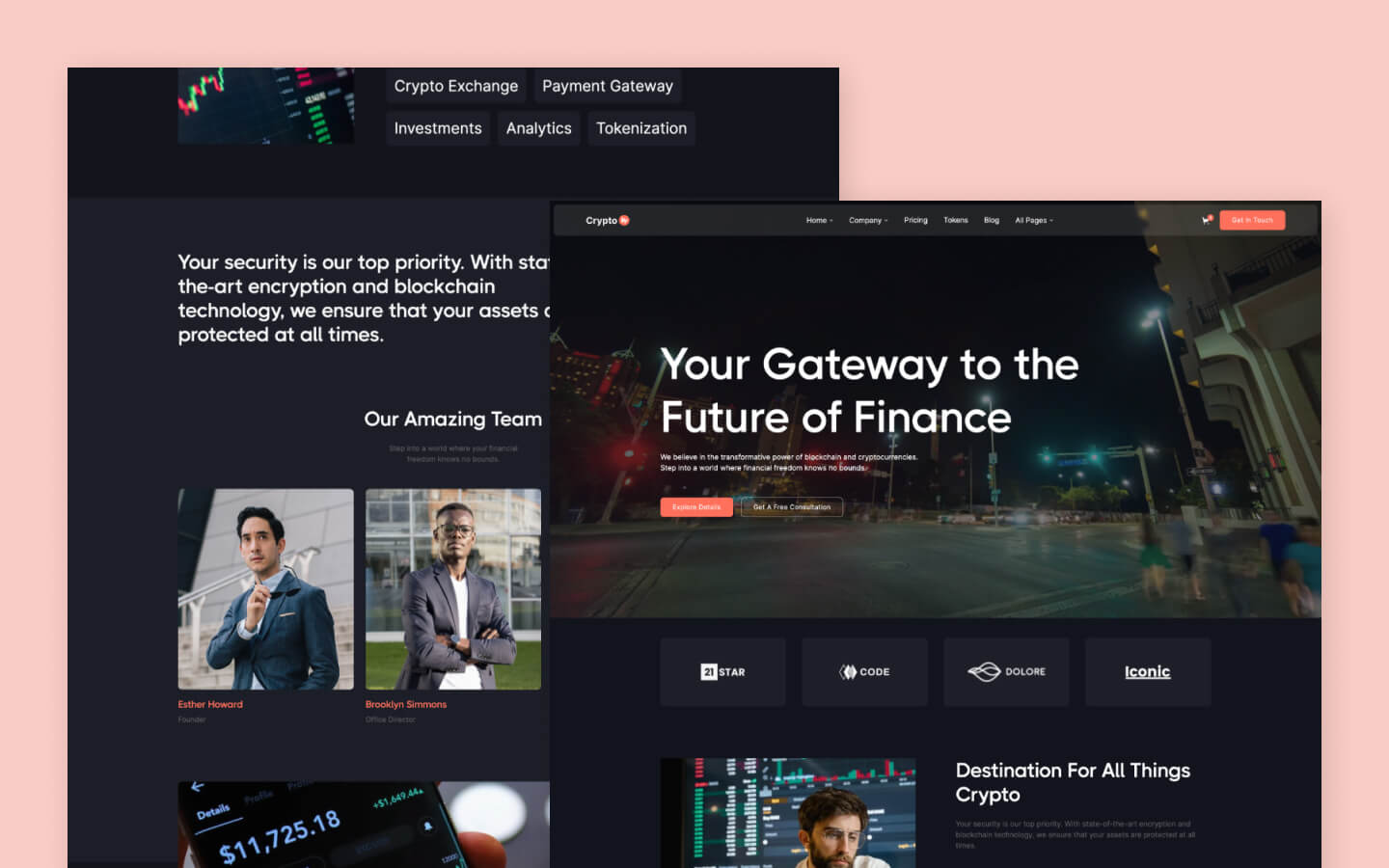 Crypto W - Financial Technology and Crypto Website Template | wCopilot