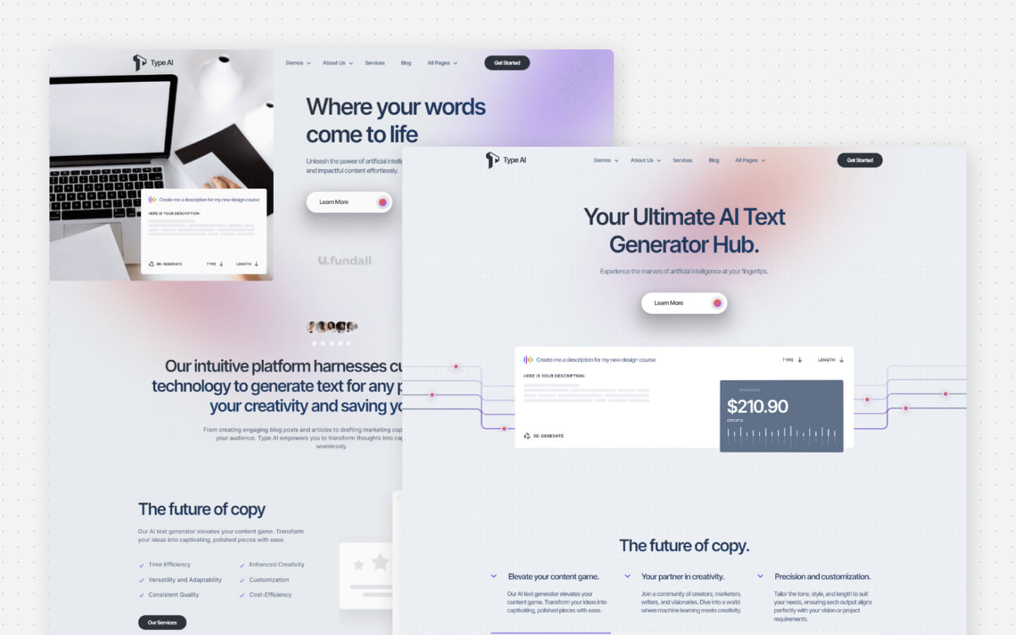 Type AI - Artificial Intelligence Website Template | wCopilot