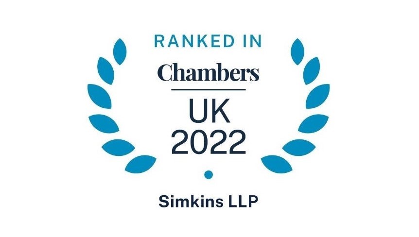 Simkins recognised as a Leading Firm by Chambers UK 2022