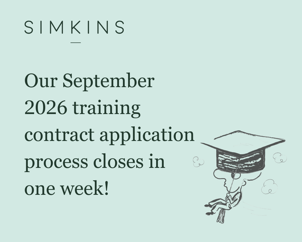 Our application process for Simkins’ training contracts (September 2026 ...