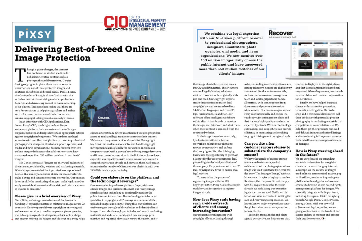 Pixsy named: Top Intellectual Property Management Service Companies ...