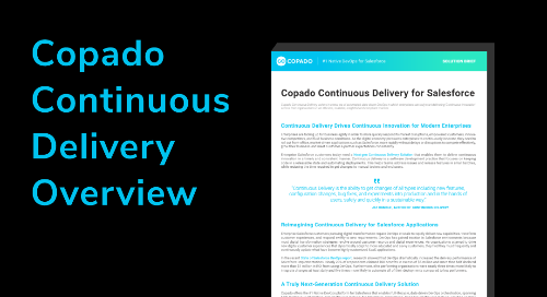 Copado Continuous Delivery Overview