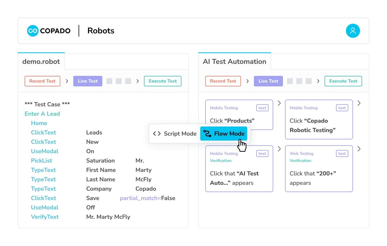 Copado Robotic Testing for All Testing Scenarios