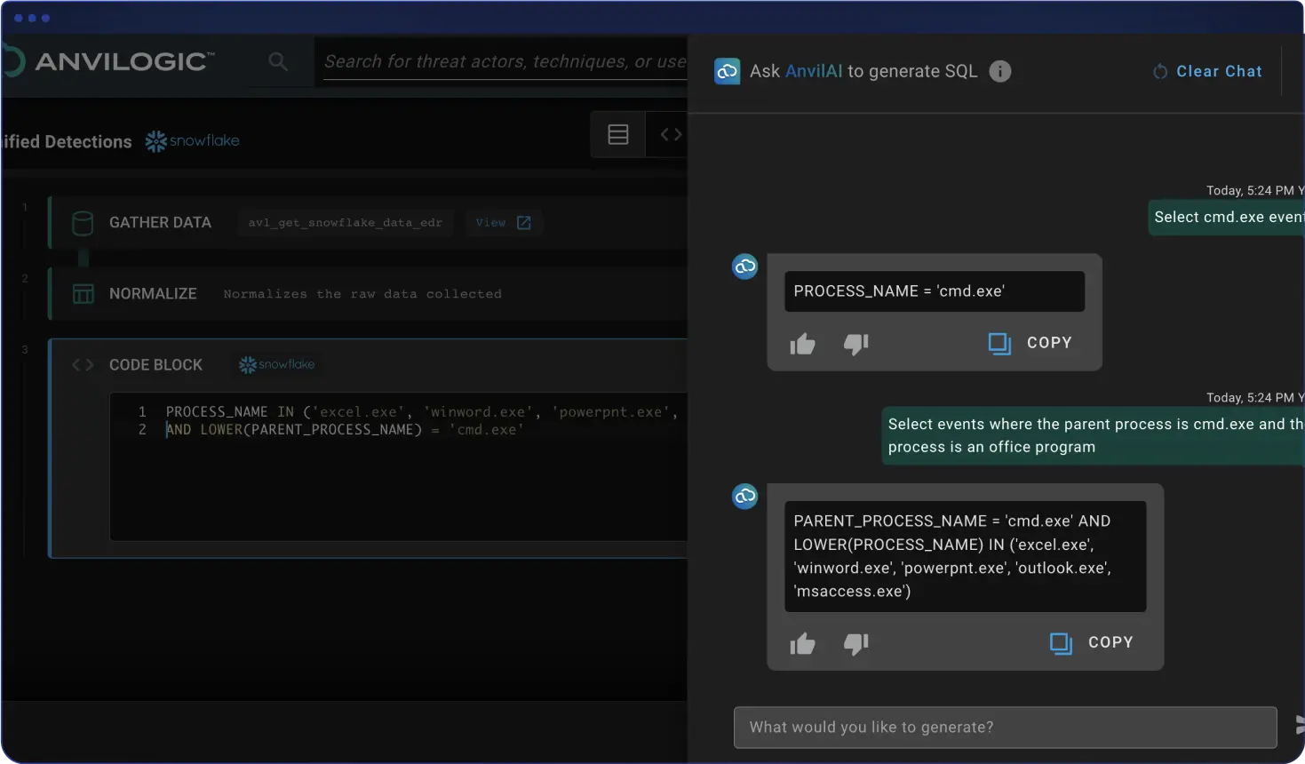 Anvilogic for Snowflake