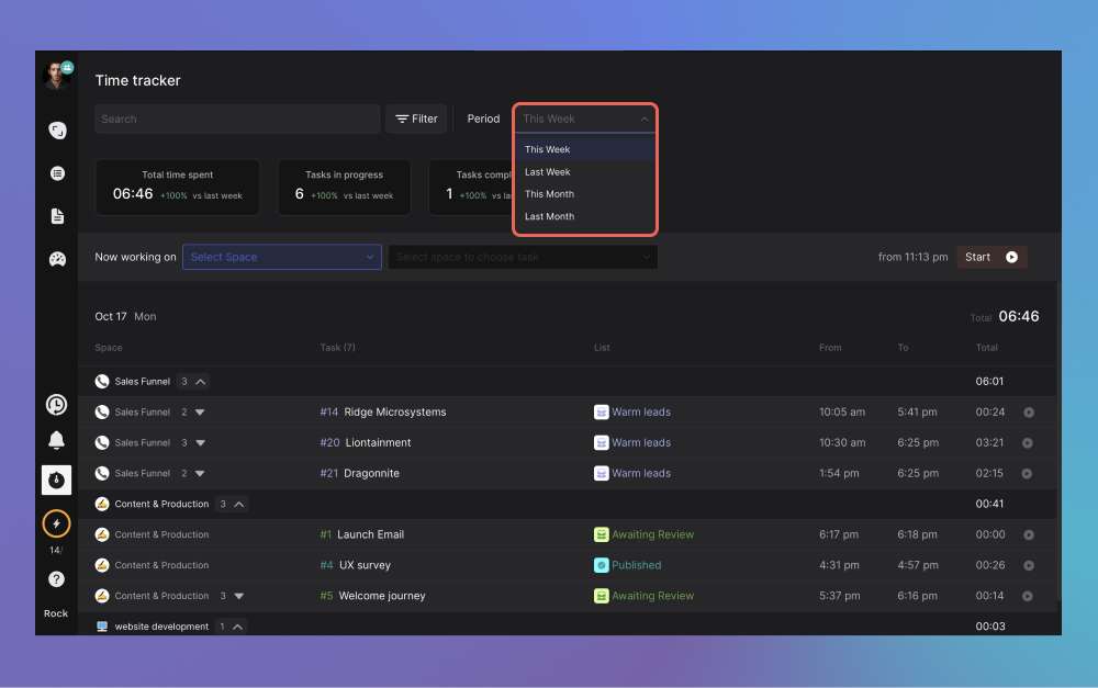 Time Tracker | Rock Help Center