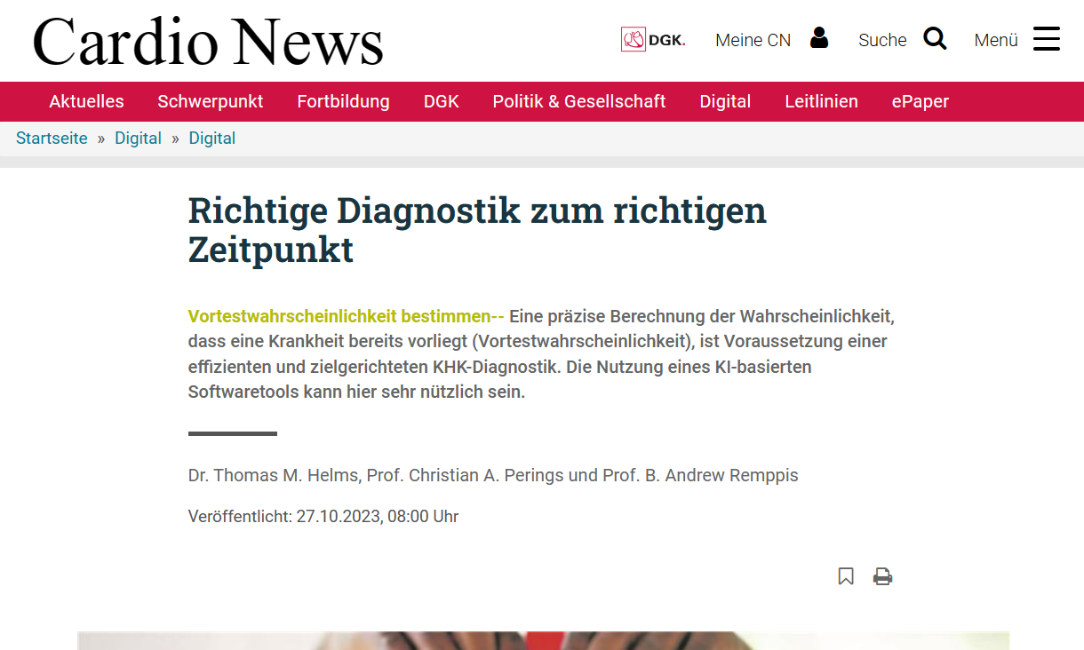 Cardio Explorer im Fokus In der aktuellen Ausgabe von Cardio News ...