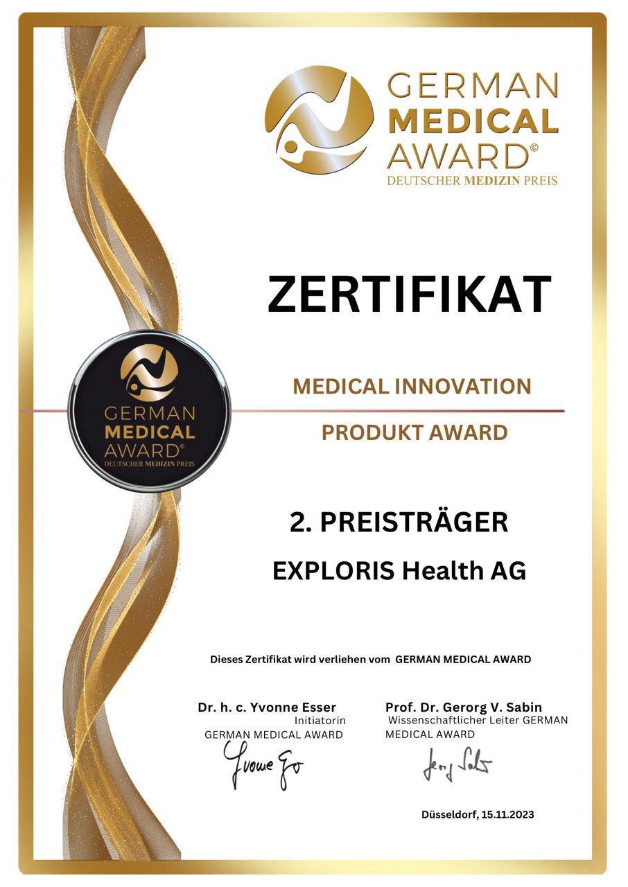 Exploris Health AG honored with GERMAN MEDICAL AWARD! - Exploris Health