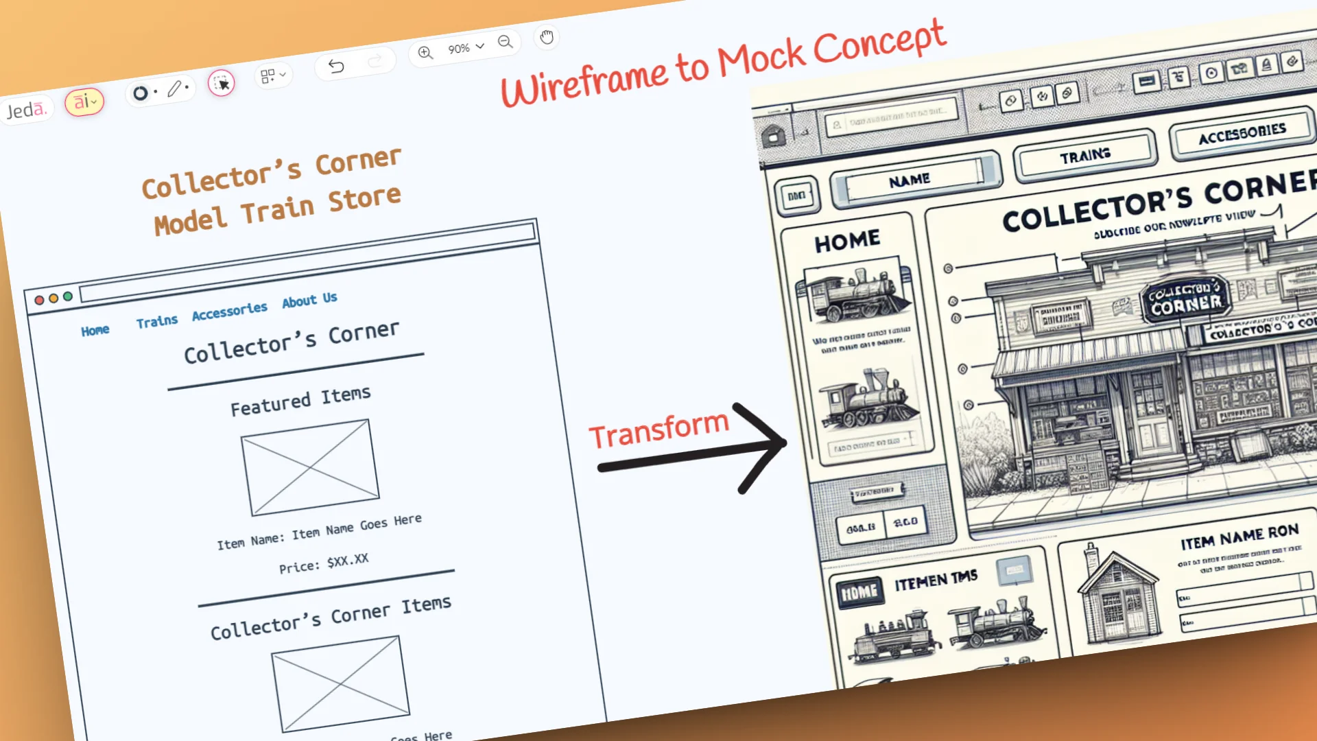 Generative AI Wireframe: Design and Innovate Faster — Jeda.ai