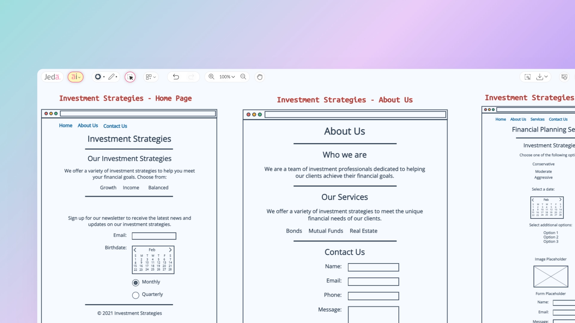 Generative AI Wireframe: Design and Innovate Faster — Jeda.ai