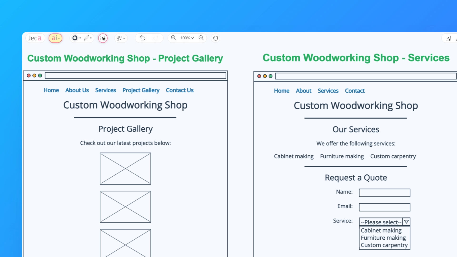 Generative AI Wireframe: Design and Innovate Faster — Jeda.ai