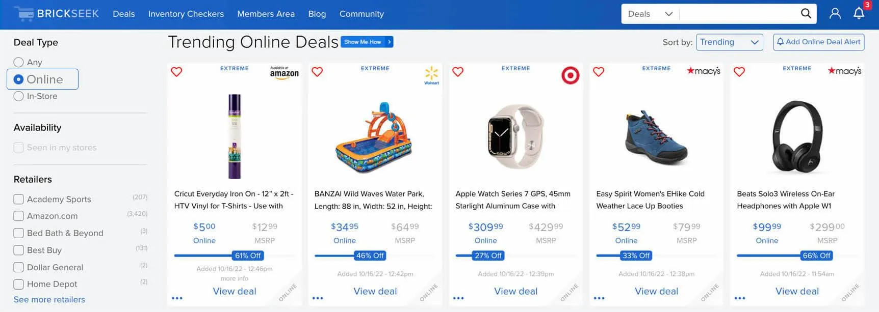 Features | Brickseek