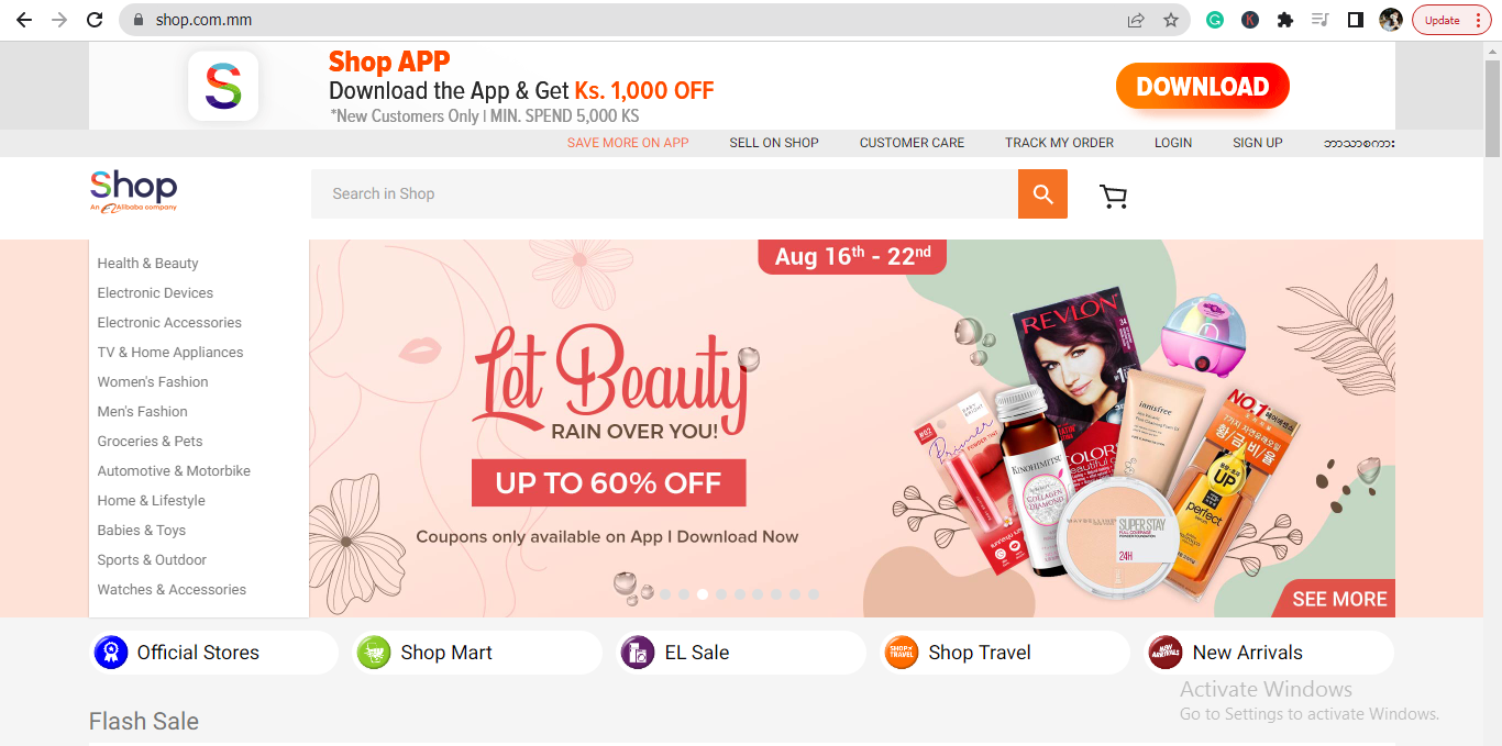 Emerging E-Commerce Websites in Myanmar