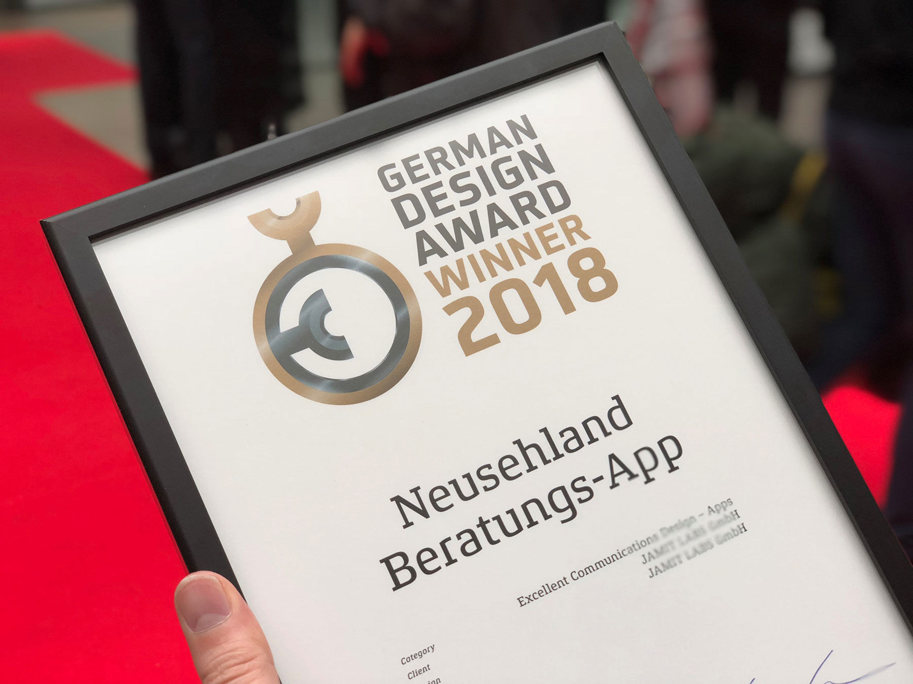 German Design Award 2018 - Die Verleihung - JamitLabs