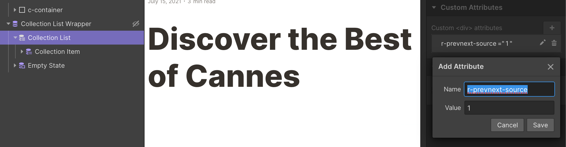 How to add CMS Prev/Next Navigation in Webflow?
