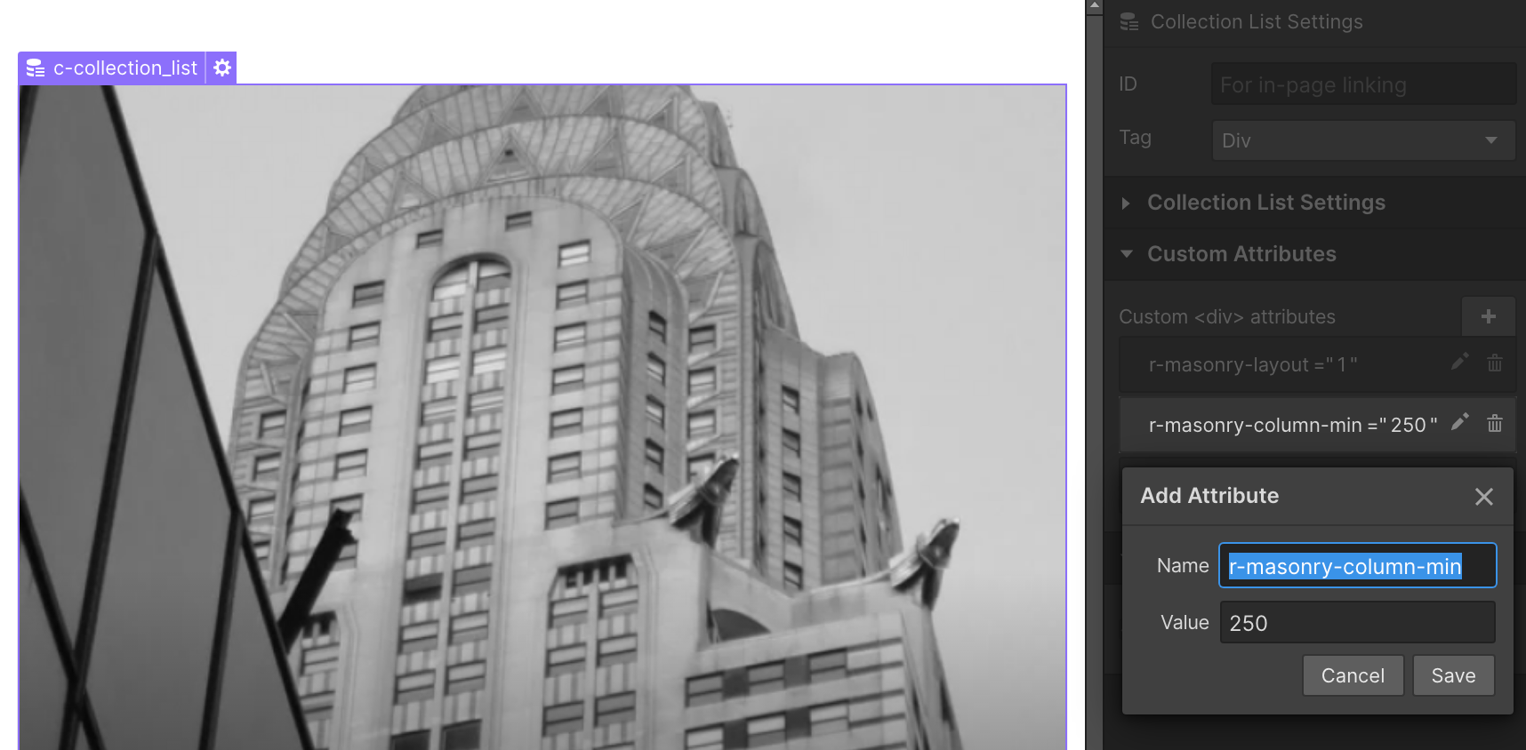 How to add Masonry Layout in Webflow?