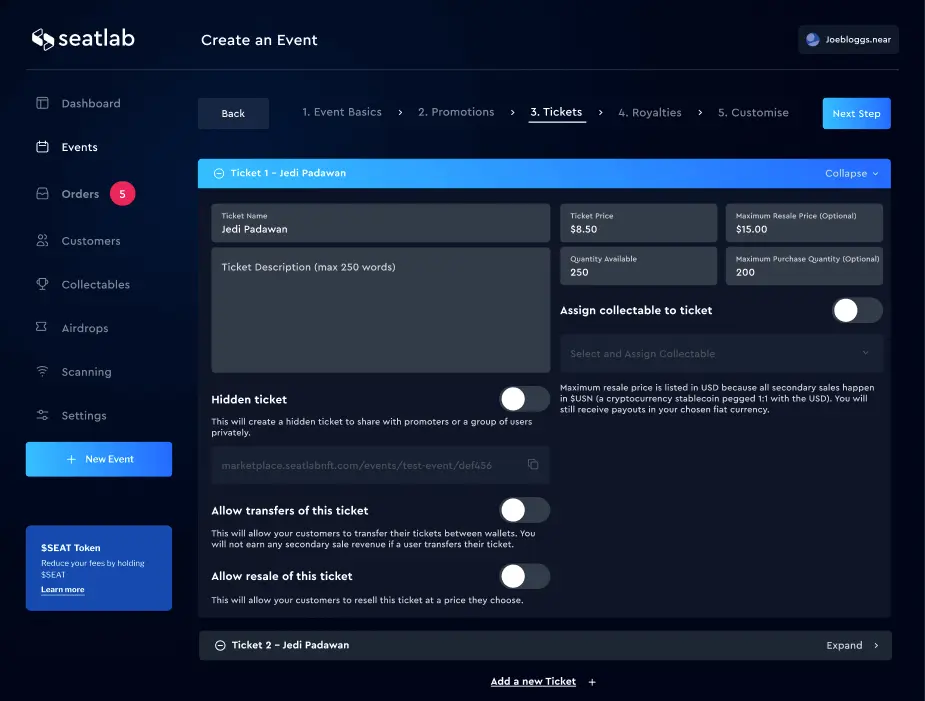 Create NFT Tickets in 5 Easy Steps, Today!