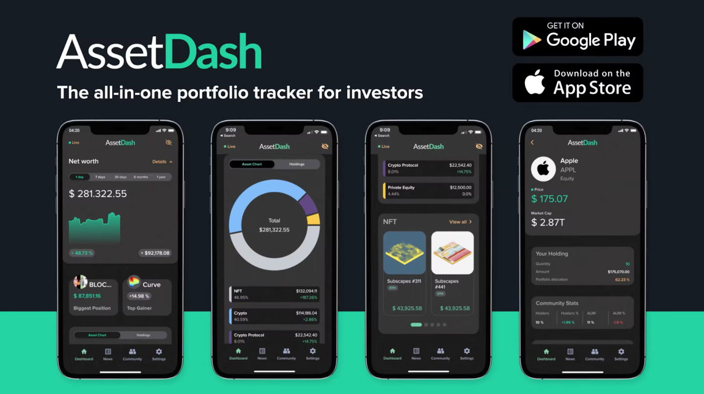 Announcing our Partnership with AssetDash: All-in-one Portfolio Tracking for Investors - Fintech ...