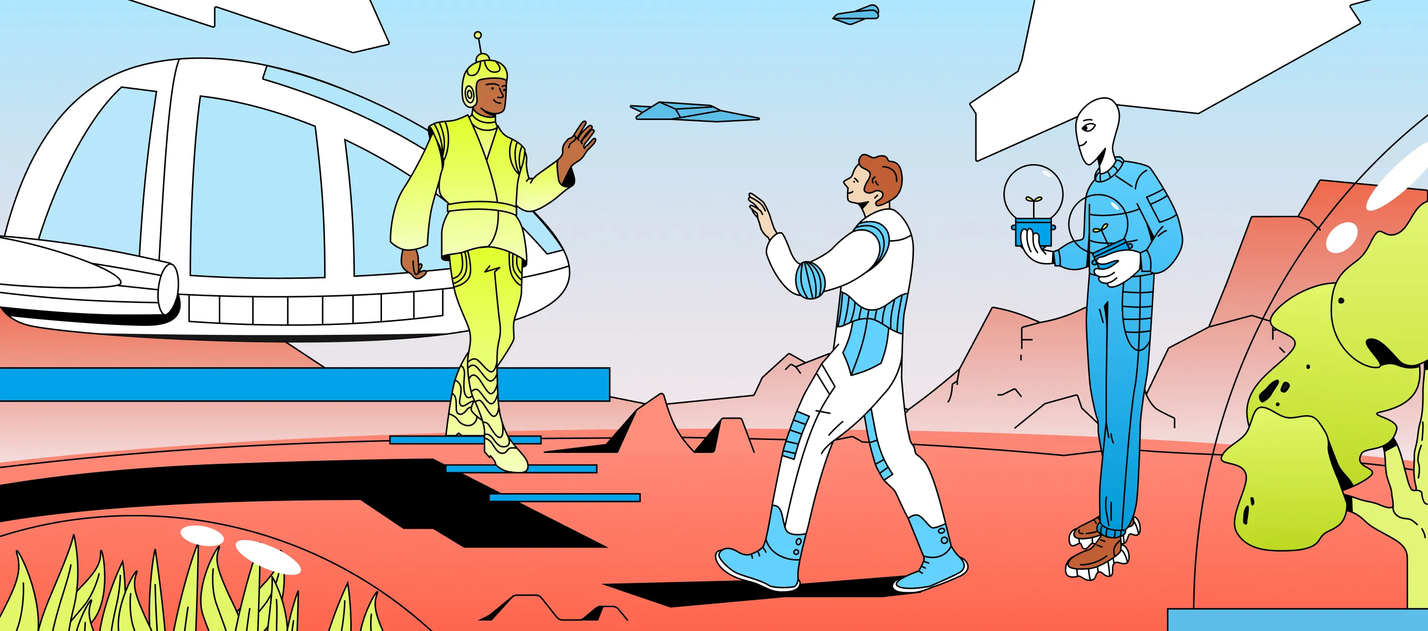 Flat and Line Art | embacy illustrations