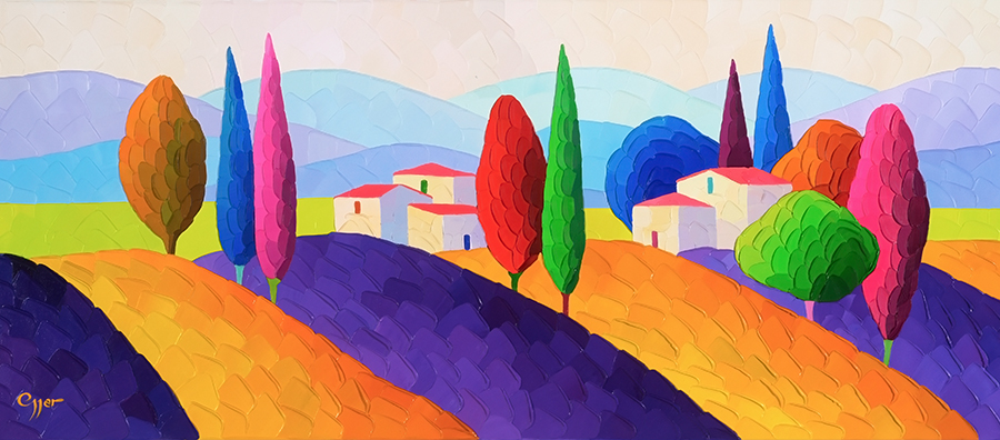 Sveta Esser Serigraphs on Canvas | Embellished by the Artist | Blue Gallery