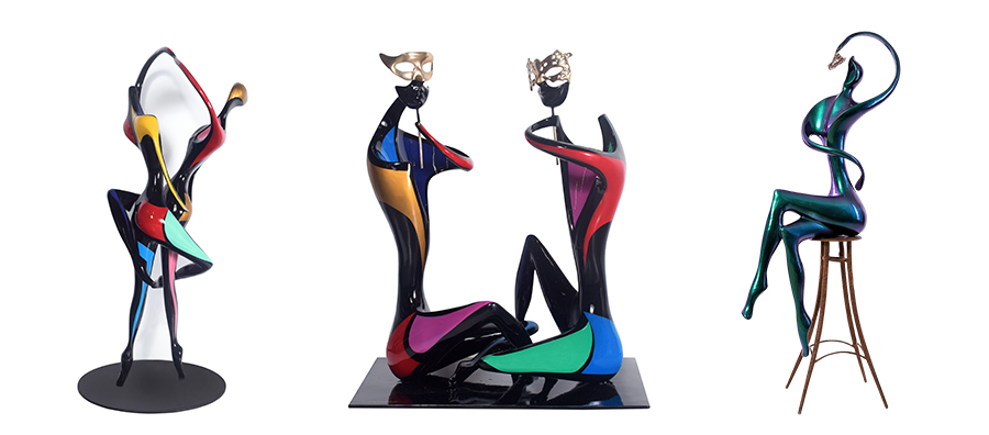 Gadi Fraiman Hand Painted Sculptures | Israeli Artist | Blue Gallery