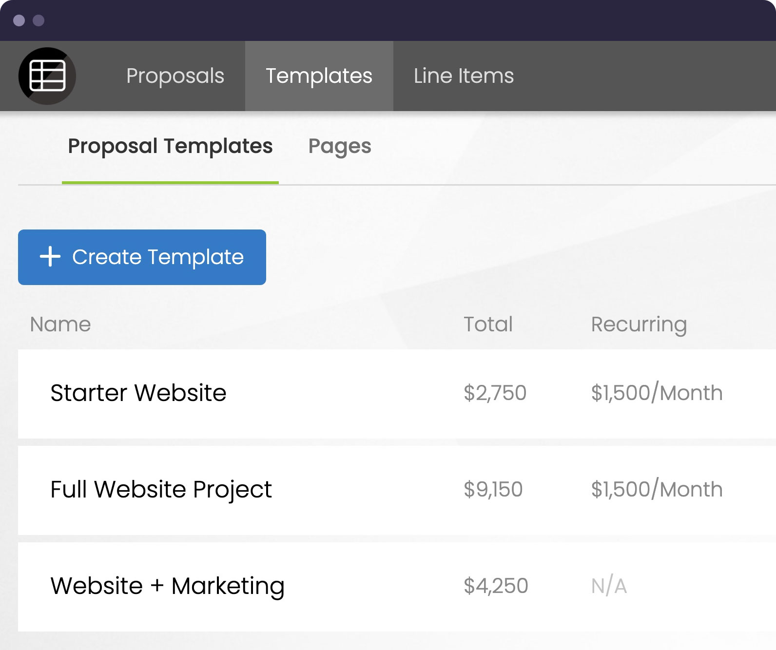 Features | Smart Pricing Table