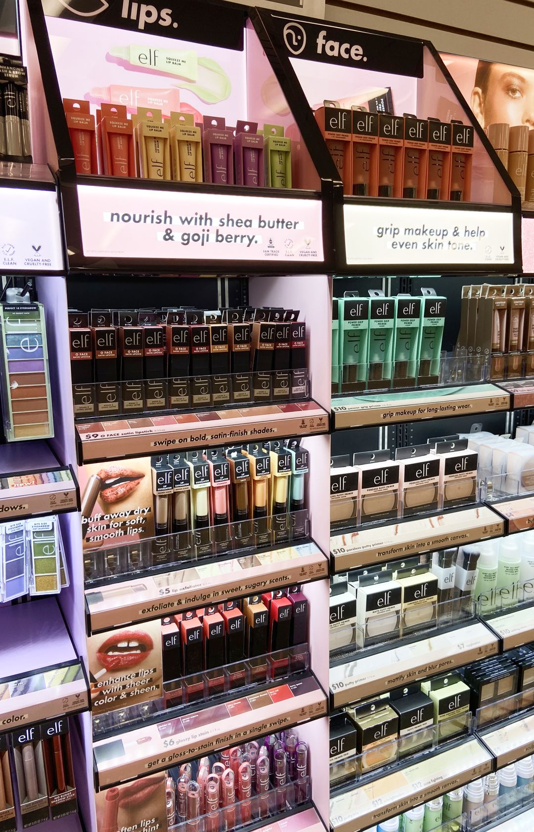 Elf for Ulta Inline Prestige Cosmetics Retail Display