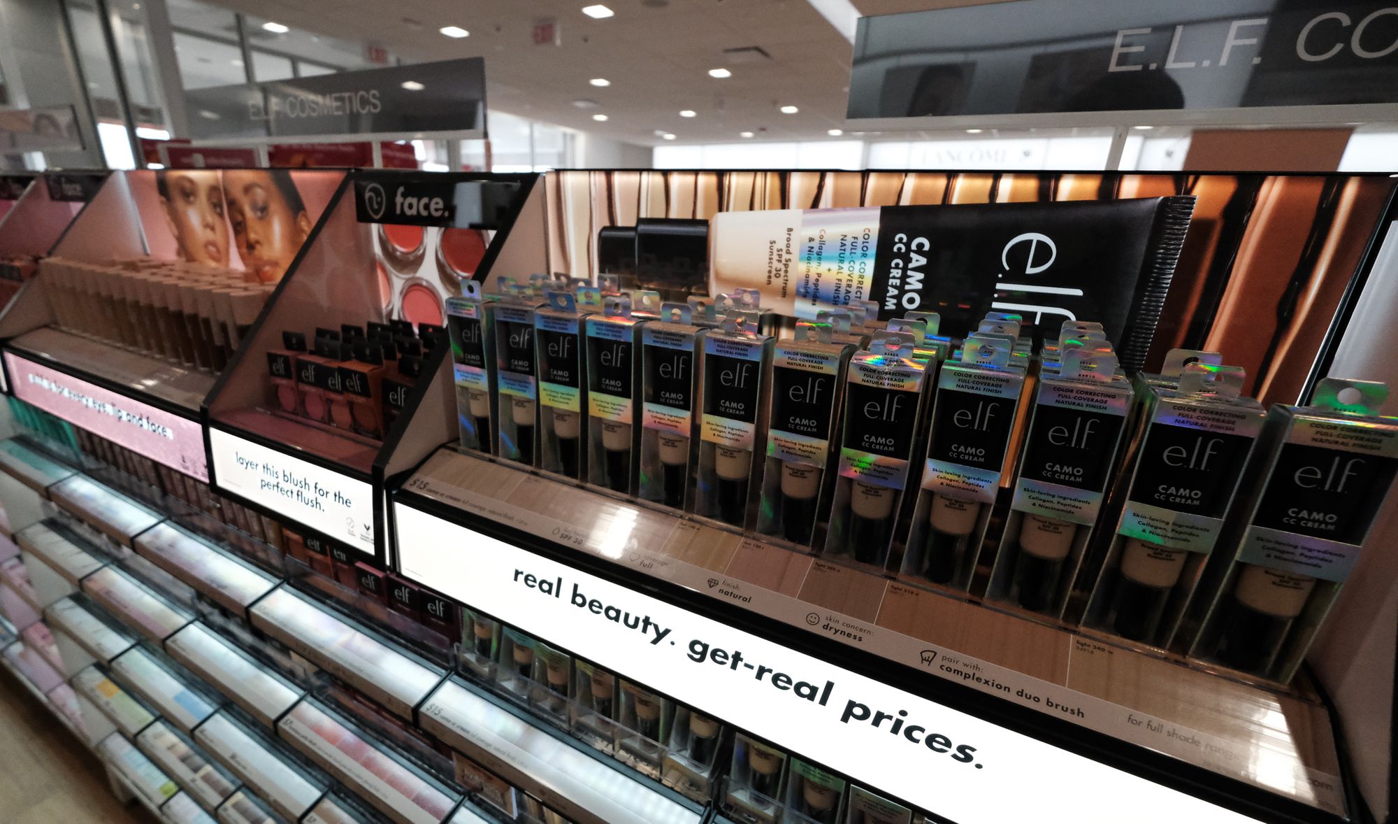 Elf for Ulta Inline Prestige Cosmetics Retail Display