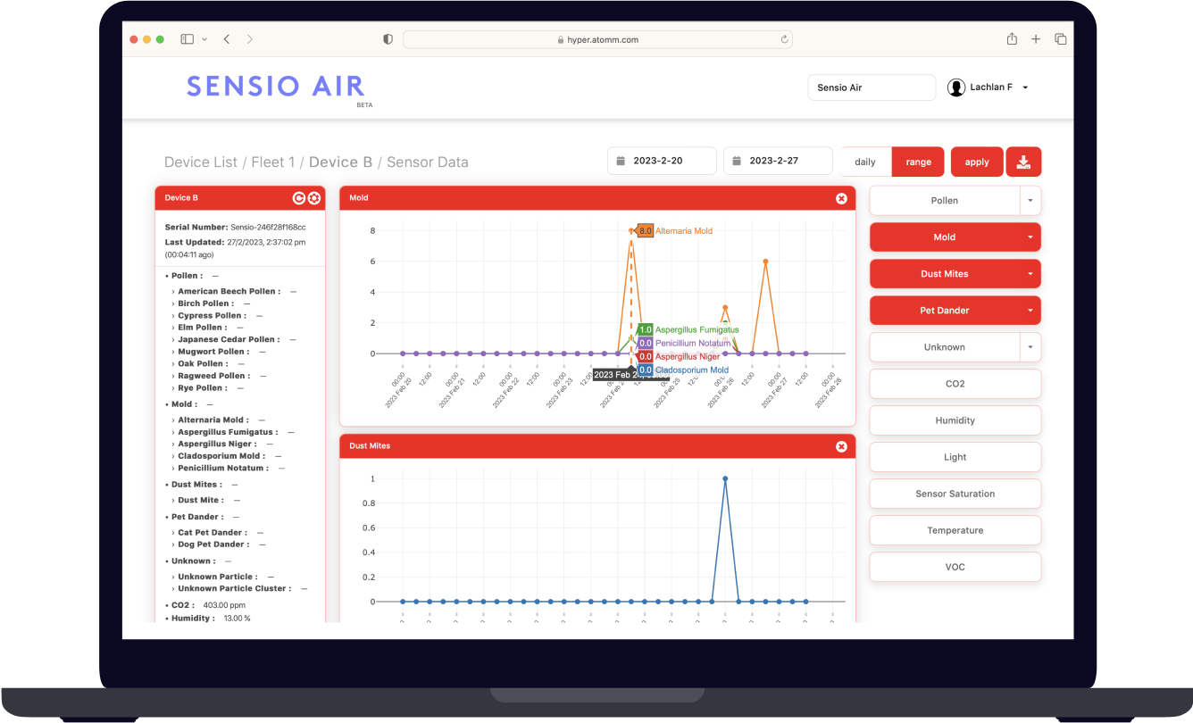 Sensio Air | Monitor airborne pathogens in real-time