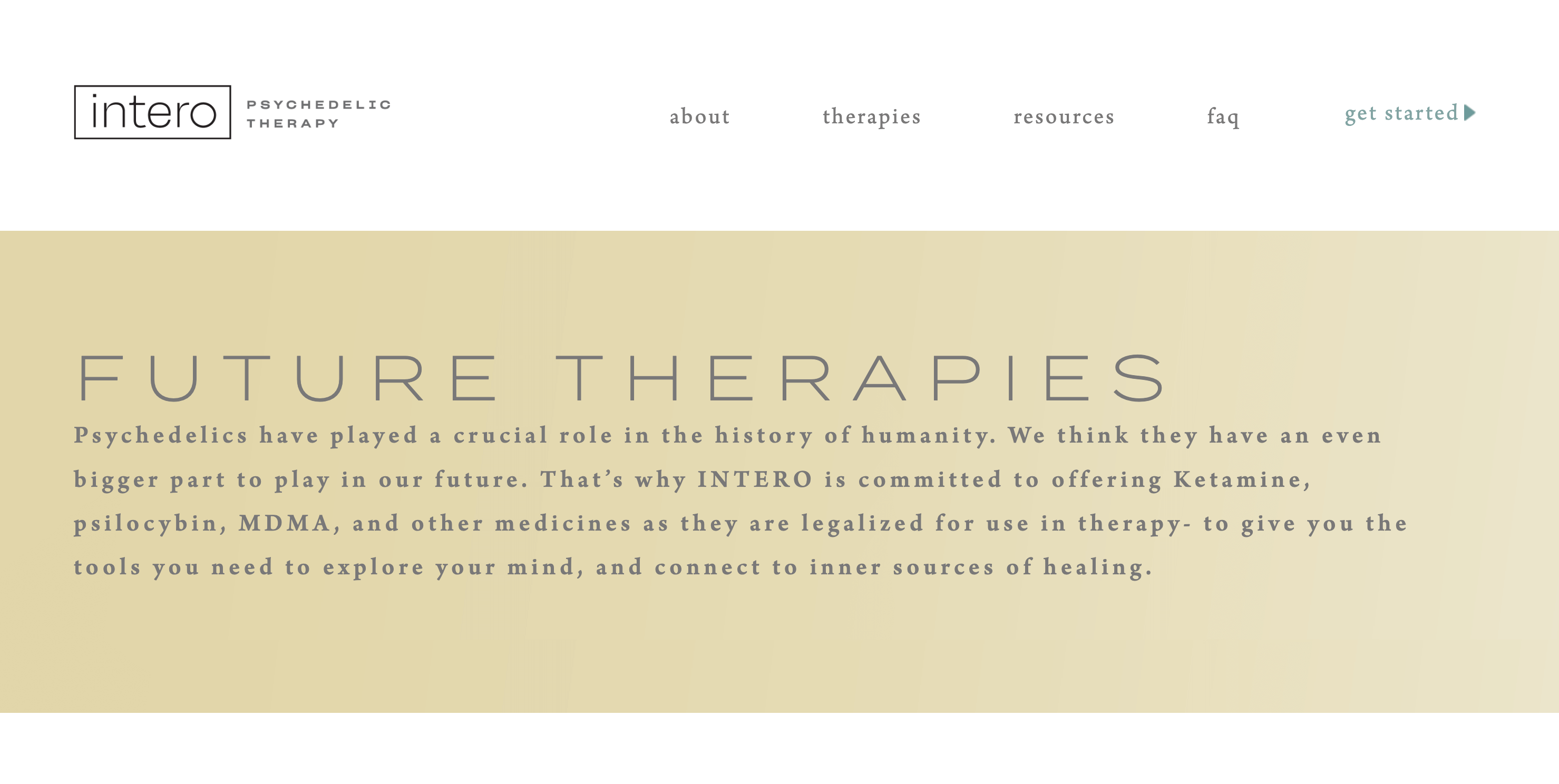 Future Therapies - INTERO Psychedelic Therapy