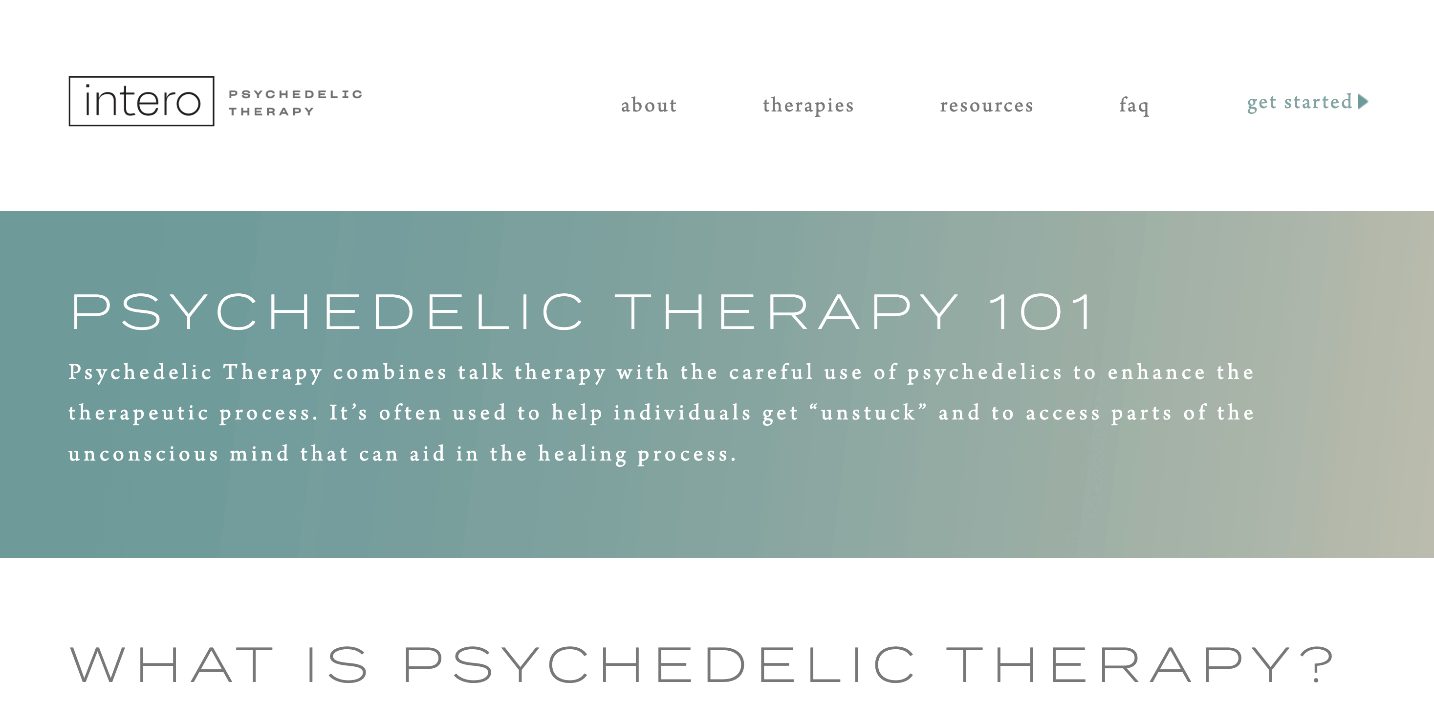 Psychedelic Therapy 101 - Intero Psychedelic Therapy
