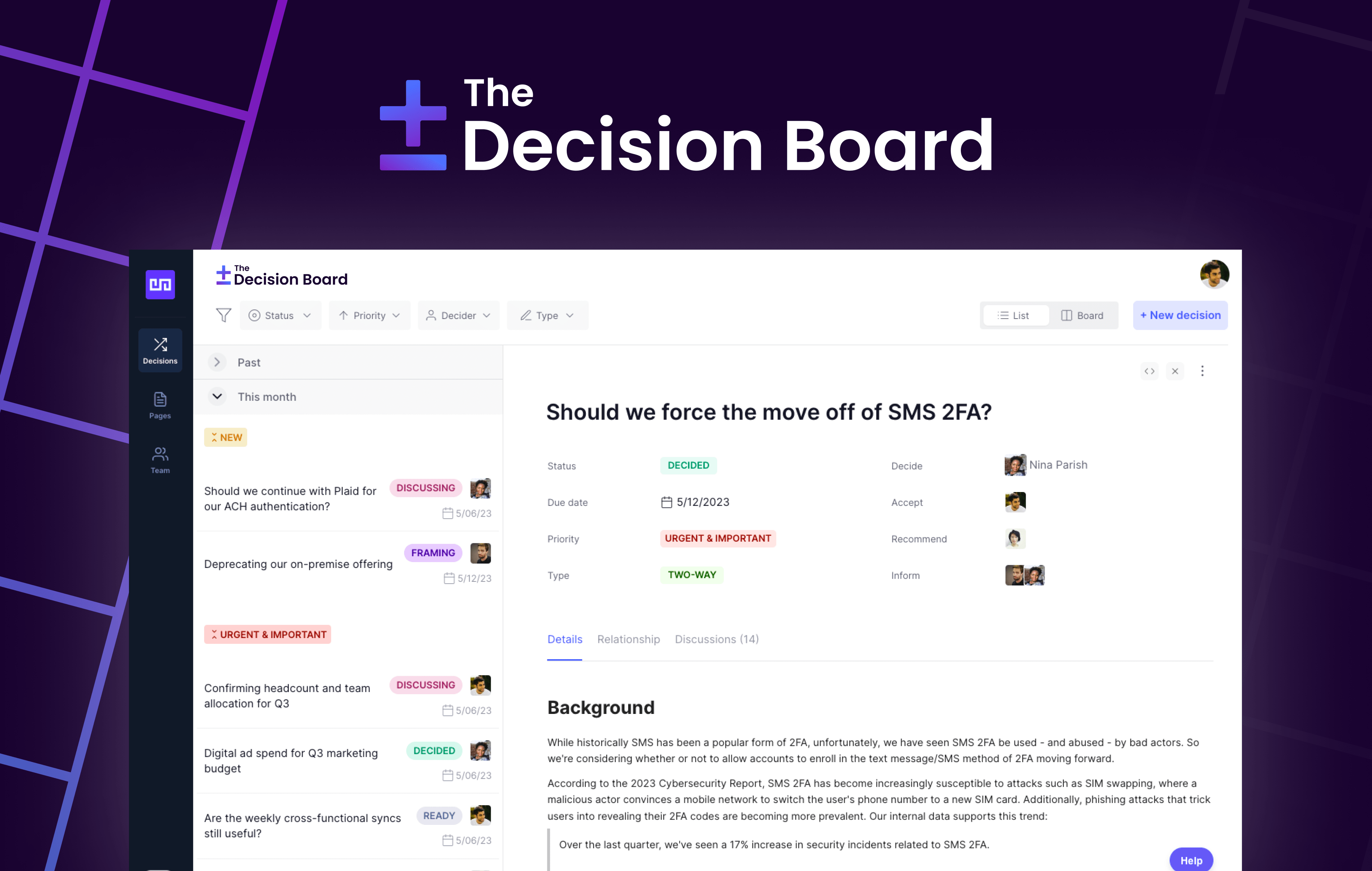 Decision Board | Make and Communicate Decisions