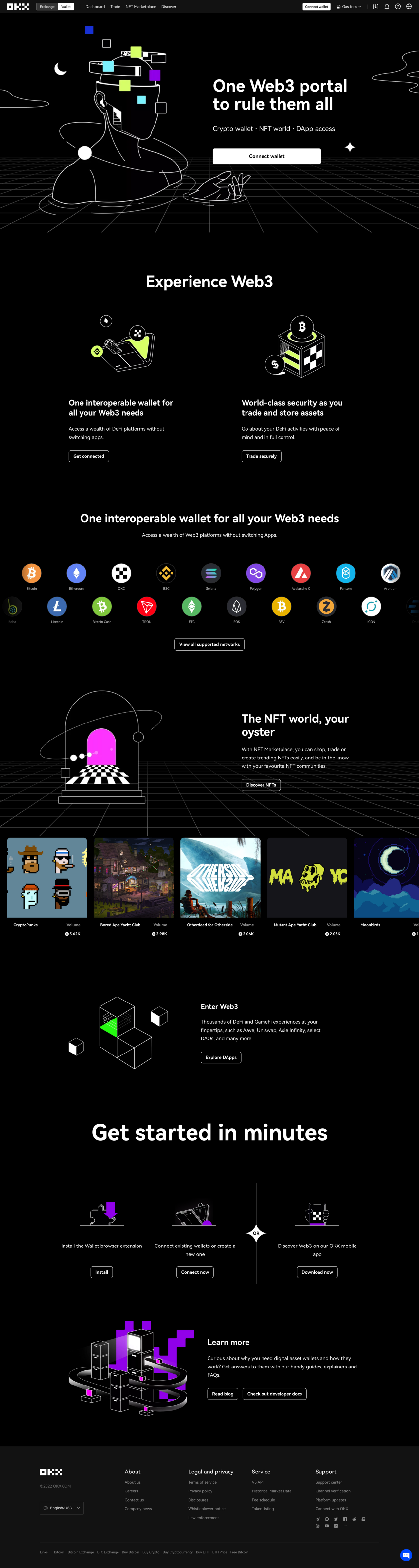 OKX Web3 Dashboard - Web3 Landing Page Examples